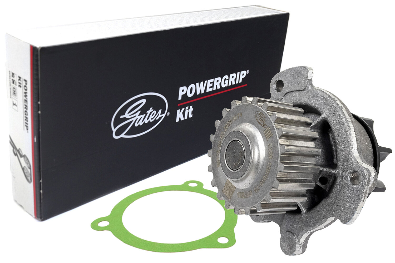 Комплект ремня ГРМ GATES с помпой ТЗА серии Стандарт для 8-клапанных ВАЗ 2108-21099, 2110-2112, 2113-2115, Лада Приора, Калина, Калина 2, Гранта в комплектации Стандарт, Ока