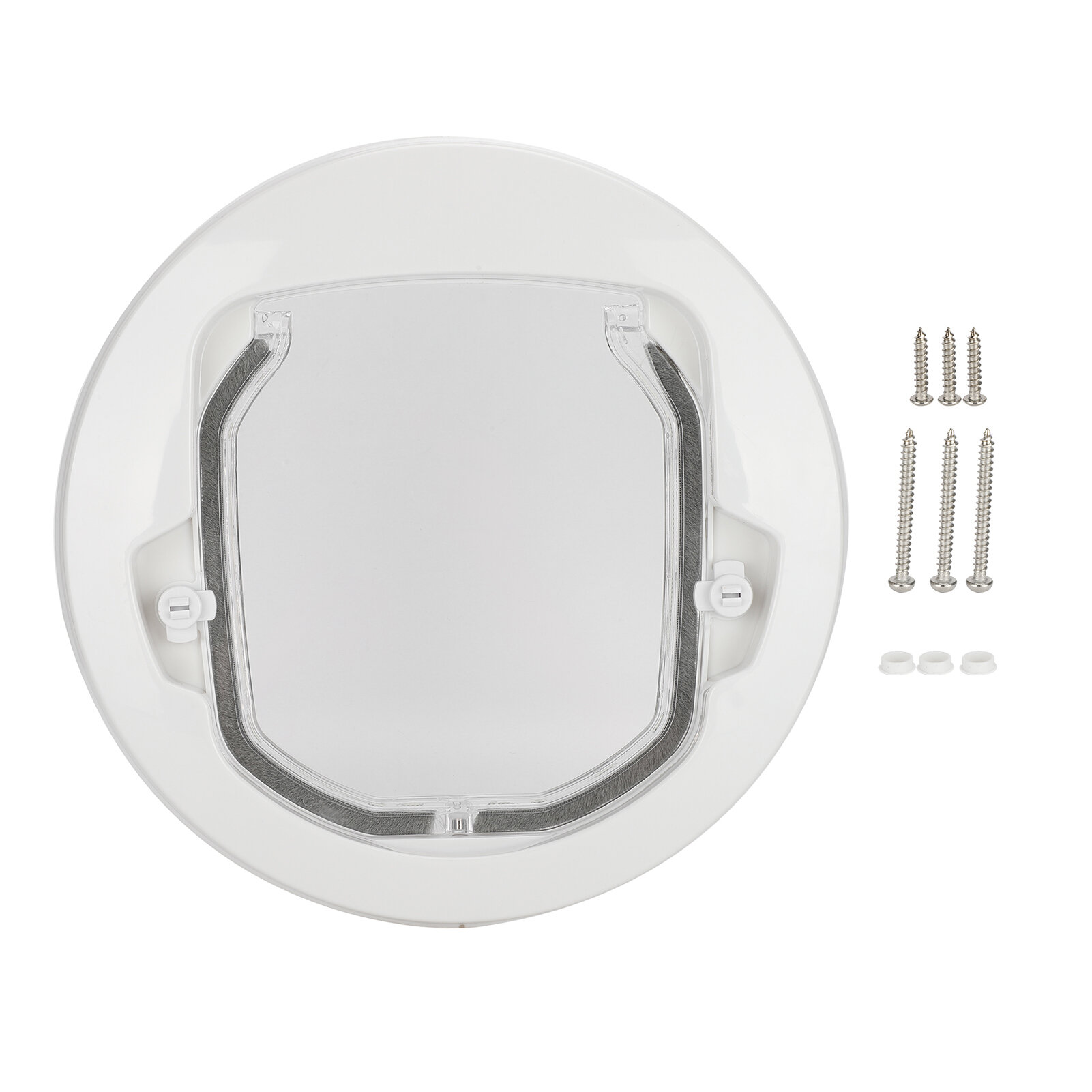 TwoWay in Out Pet Dog Dog Cat Cart Door Дверь круглый пластиковый дверной проем белый цвет