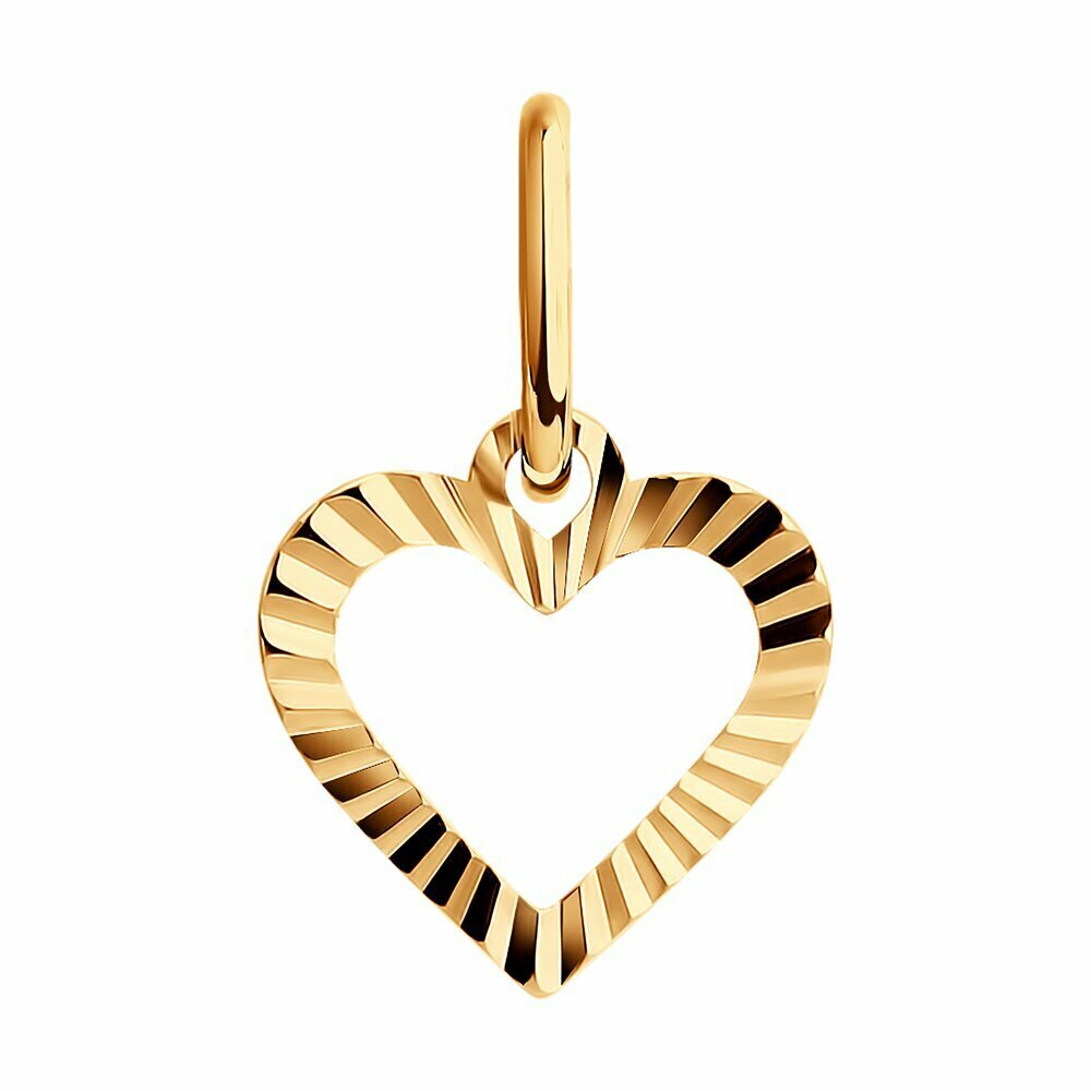 Подвеска, красное золото, 585 проба