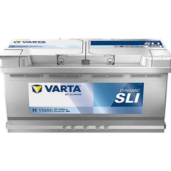 Аккумулятор Varta I1 Silver Dynamic 610 402 092, 393x175x190, обратная полярность, 110 Ач