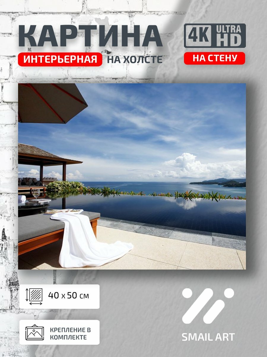Картина на холсте интерьерная 40 на 50 на стену Море sea для спальни пейзаж интерьер декор
