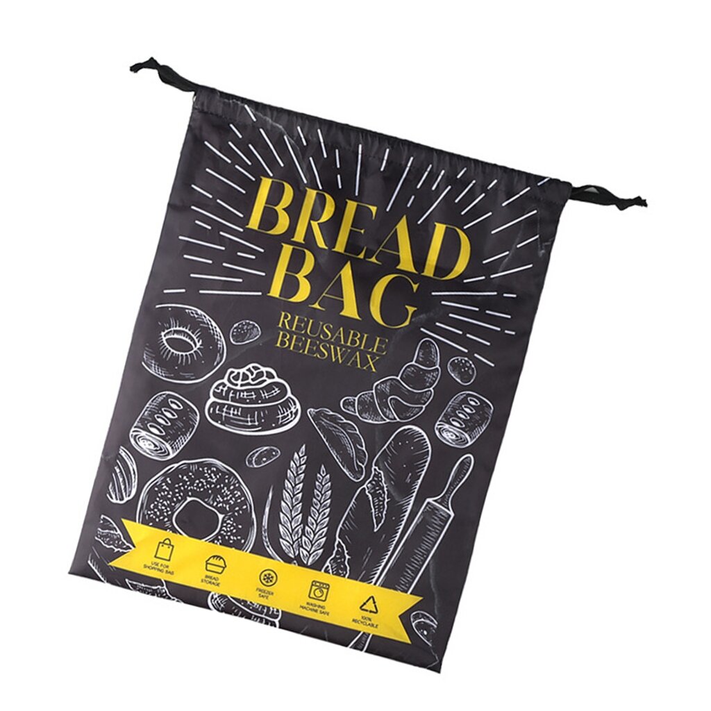 Многоразовый пакет для хранения багетов и рулетов из натурального хлеба