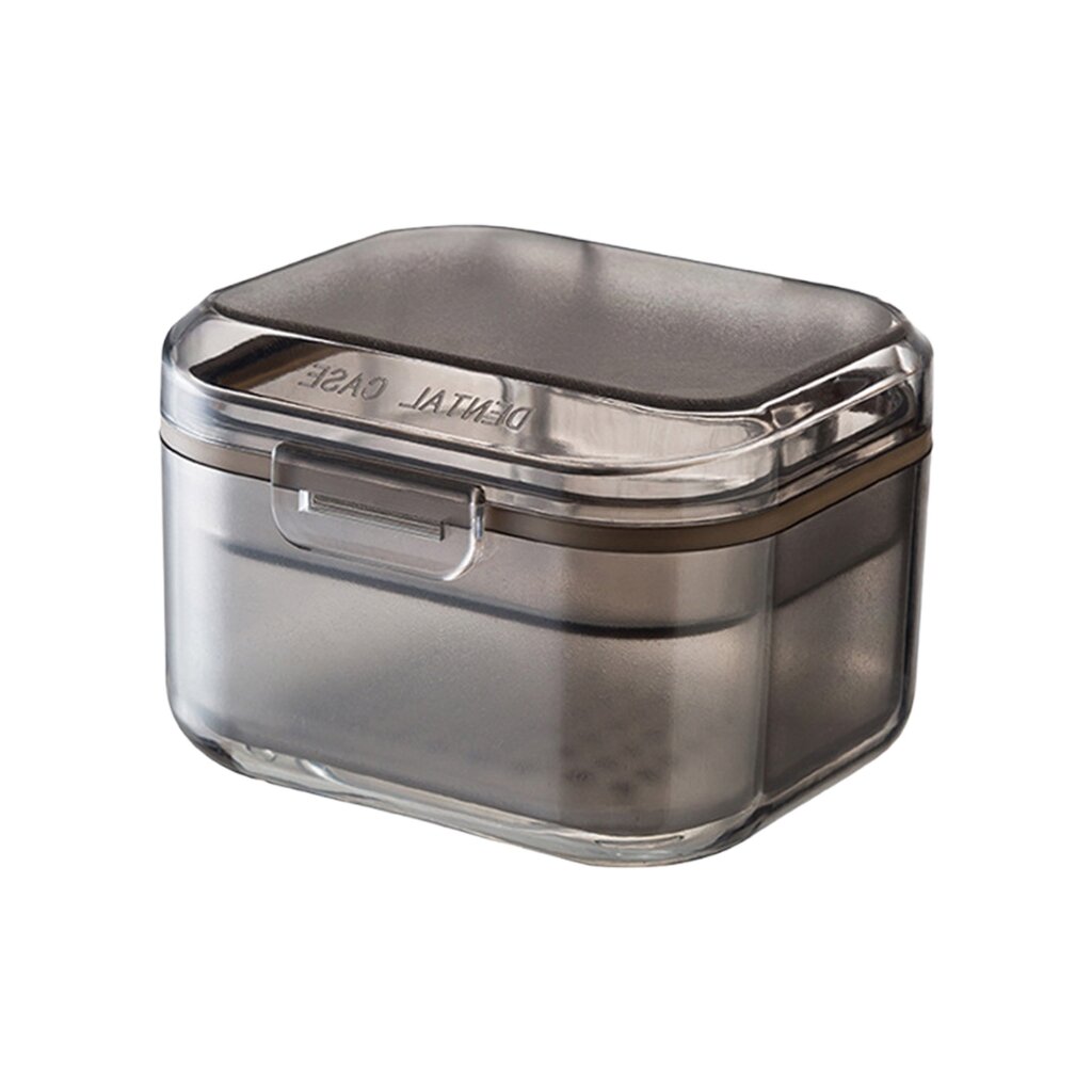 Коробка для трехслойных брекетов, коробка для хранения зубных протезов-черный