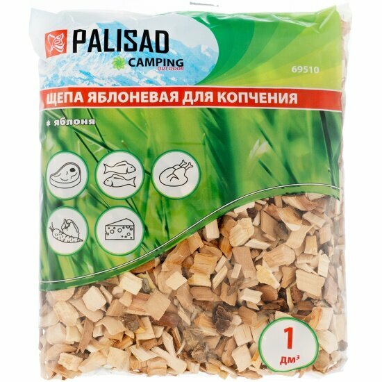 Щепа Palisad Camping яблоневая для копчения 69510