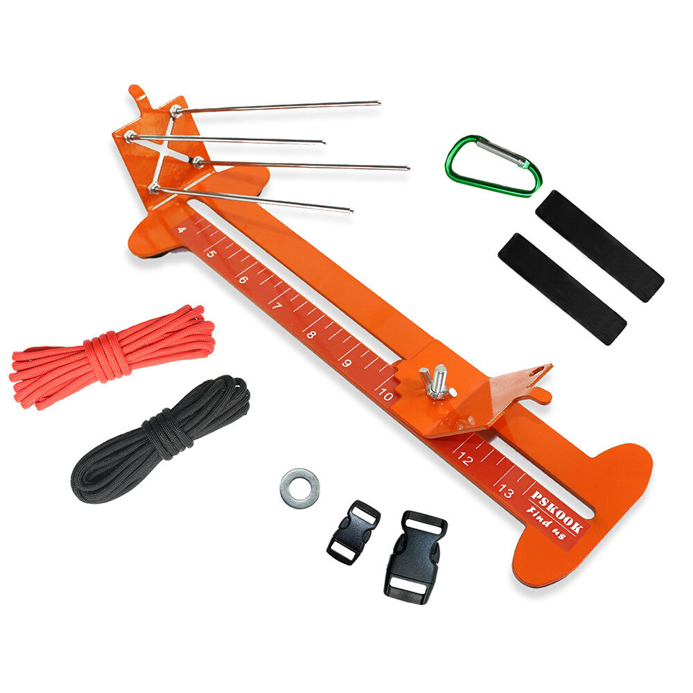 Набор для изготовления браслетов из паракорда Paracord Bracelet Jig Kit инструменты для вязания DIY Maker Tool с не скользящими резиновыми ножками длиной от 4 дюймов до 13 дюймов цвет хакки/армейский зеленый/оранжевый/зеленый размер 35*10*5.5см вес 430г