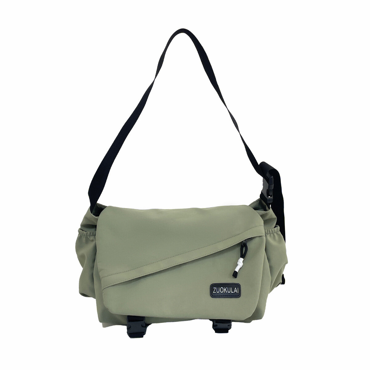 Sac messager en toile pour homme, рабочая одежда в японском стиле Sacoche à Bandoulière с асимметричной работой, большой емкостью, идеальная для повседневных перемещений, путешествий или городской уличной одежды.