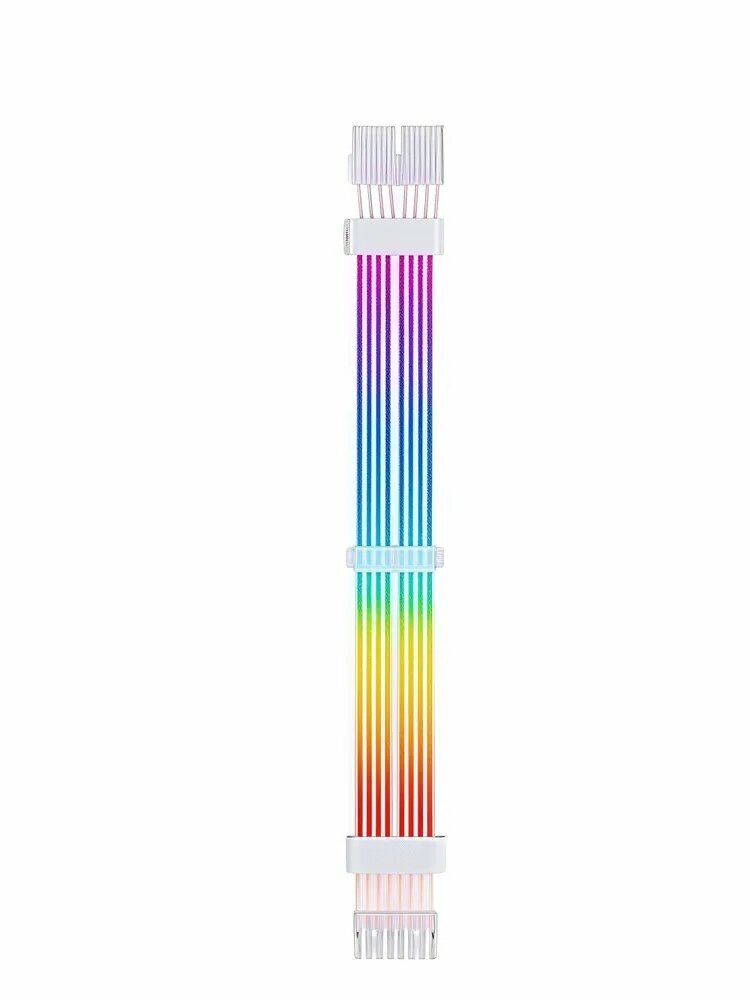 Jonsbo Удлинитель кабеля PCI-E 6+2-pin/PCI-E 8-pin, 0.34 м, белый