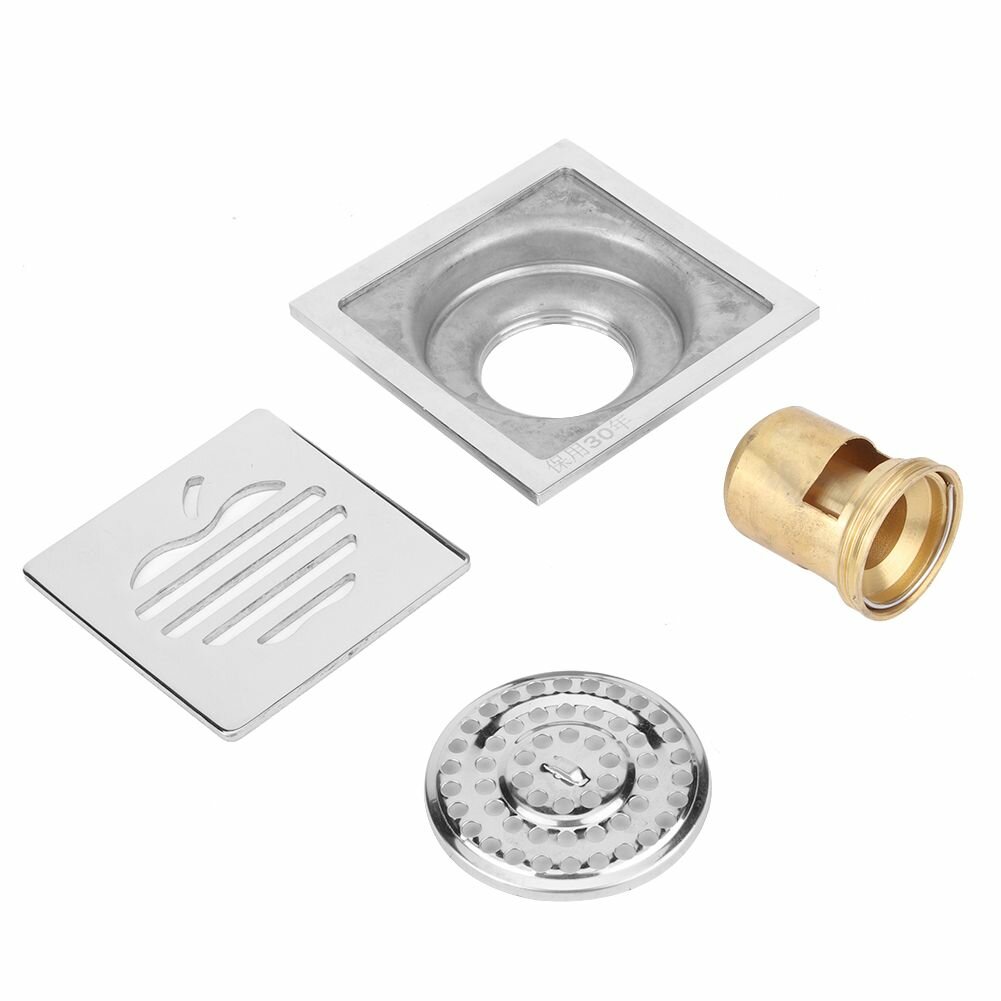 Слив для пола из нержавеющей стали для ванной комнаты, слив для душа, антизасорение и фильтр для пола для запаха