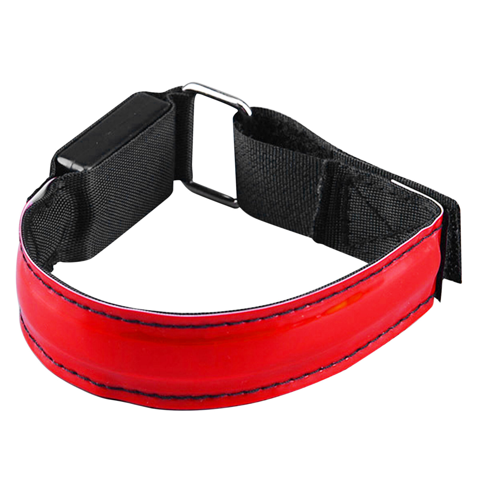 LED Armband USB заряжаемыйный наручный ремешок для бега и велосипеда, материал: нейлон + светодиодное волокно + электроника, цвета: синий / зеленый / красный (по выбору), батарея: 3.7V 80mAh, размер: 37 * 2.5см / 14.6 * 1дюйм, вес: 34г / 1.2 унции, в