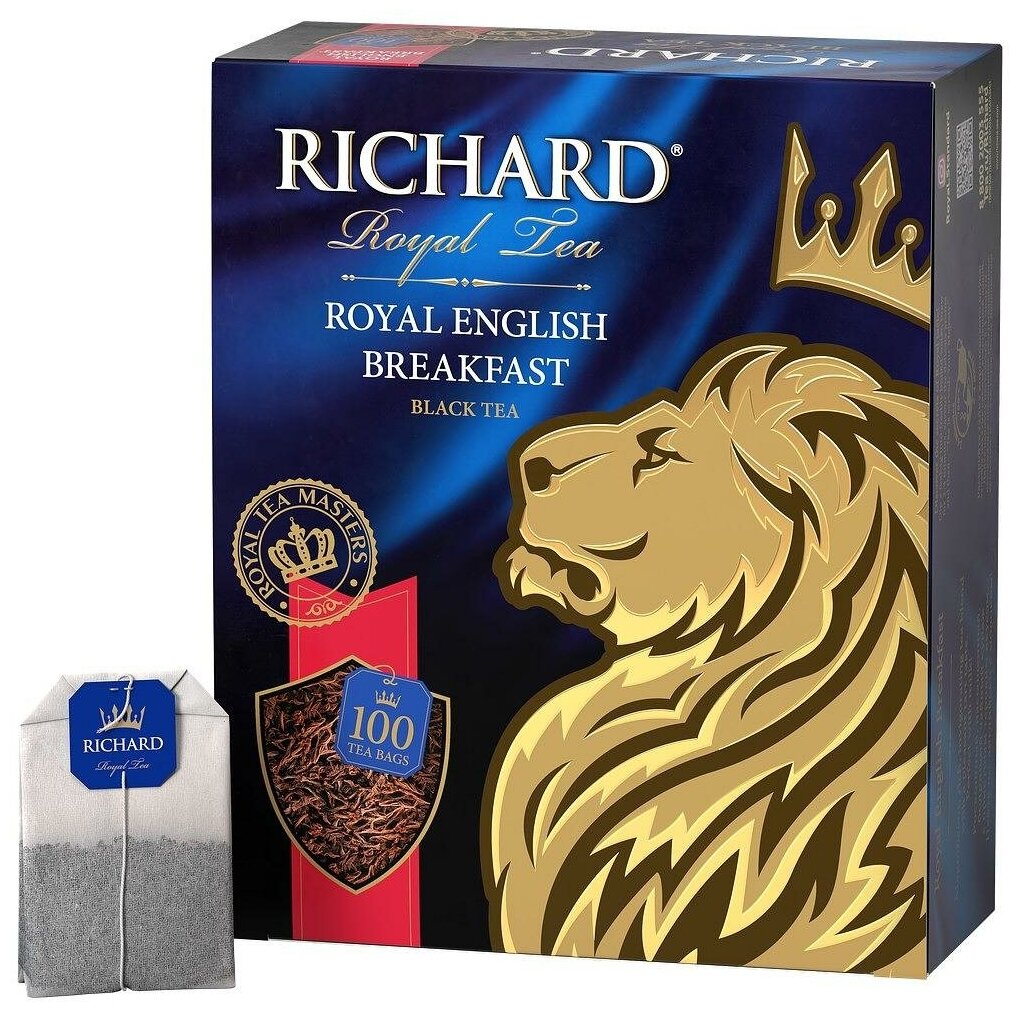 Чай Richard Royal English Breakfast 2г х 100 пакетиков с ярл. в конверте