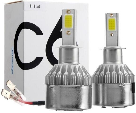 Автолампа светодиодная Н3, 36 Вт, 3800 Лм, набор 2 шт.