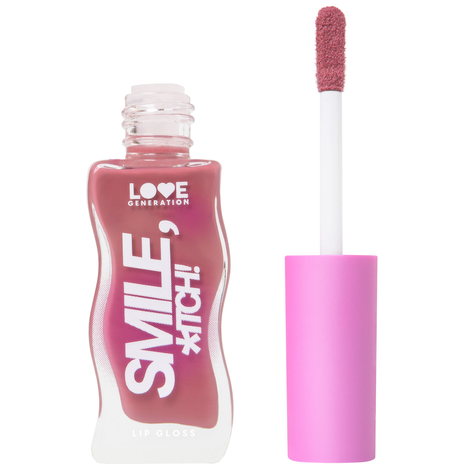Блеск для губ Love Generation Smile, *itch! глянцевый, невесомая увлажняющая текстура, тон 02, холодный розовый, 10 мл