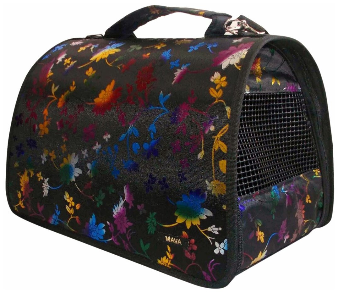 DOGMAN сумка-переноска «Люкс MAVA» № 3, лето, черная, 43 х 27 х 27 см (1 шт)