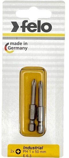 Felo Бита крестовая серия Industrial E6,3 PH 1X50, 2 шт в блистере 03201536