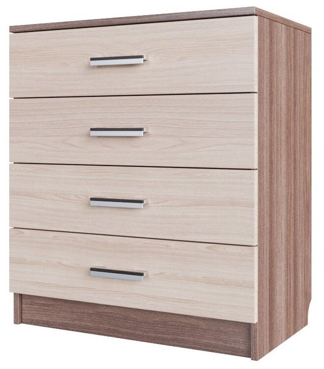 Комод 4 ящика гармония КМ 601 (0,85х0,934х0,408). Цвет: ясень Шимо темный/ ясень Шимо светлый.
