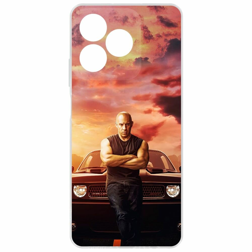 Чехол-накладка Krutoff Clear Case Форсаж. Доминик Торетто для Realme Note 50