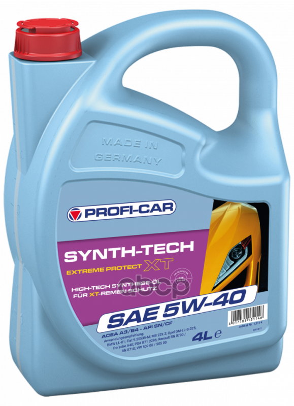 PROFI-CAR PROF 5W30 CHALLENGE (4L) масло моторное! синтAPI SN/CF, ACEA A5/B5, Ford WSS-M2C913-A/B/C/D