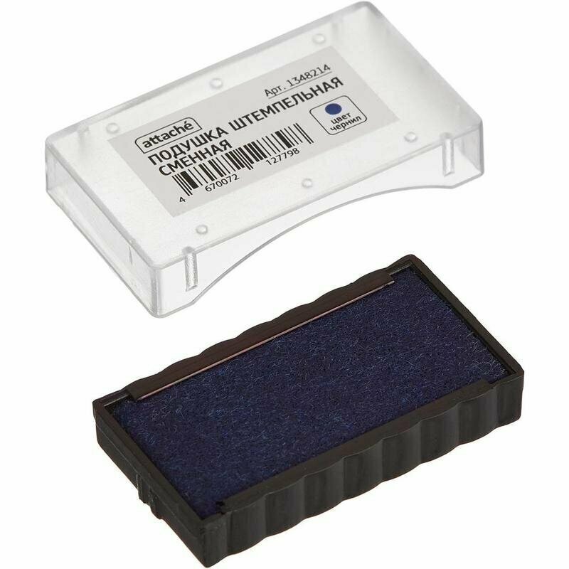 Подушка штемпельная сменная Attache синяя совместима с Traxx 8051 14x38 мм, 1348214