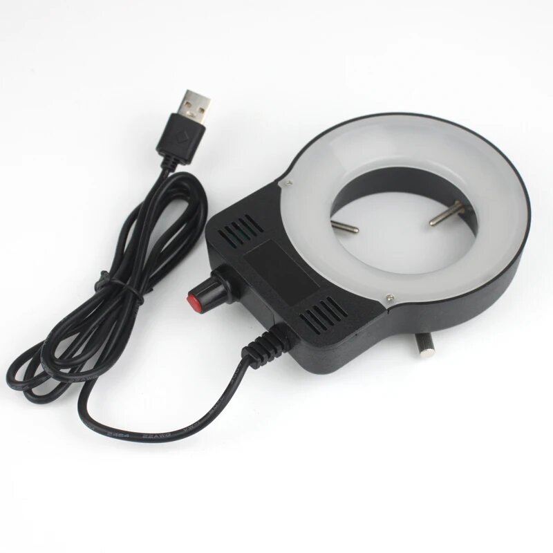 Светодиодный USB-выход, регулируемый DC 5 В, бестеневой кольцевой светильник, иллюминатор, лампа для промышленного стереомикроскопа, промышленная камера