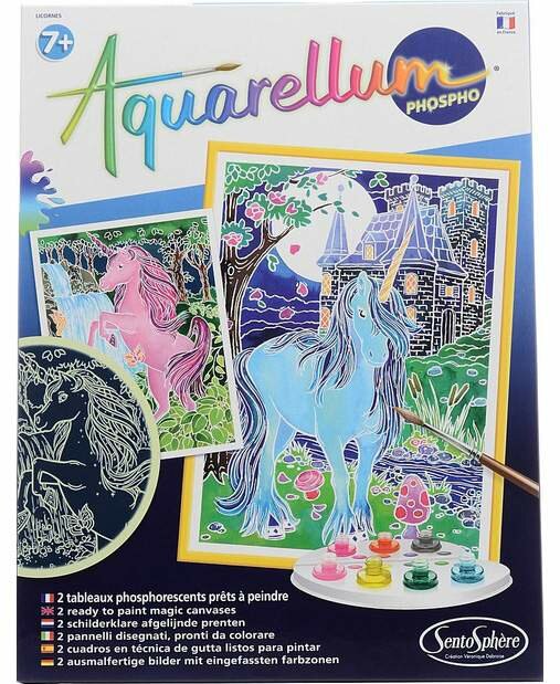 Sentosphere Акварельная раскраска. Единорог. Фосфоресцентный 6412