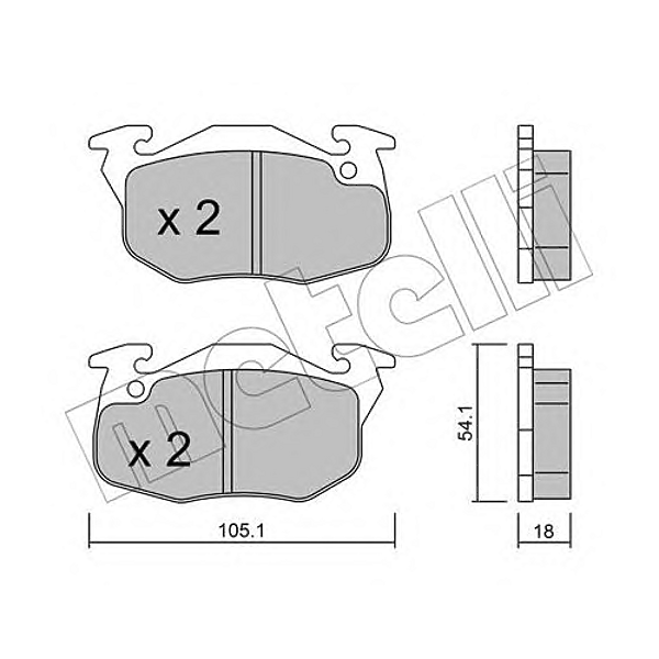 METELLI 22-0037-5 (425137 / 425141 / 425147) колодки тормозные
