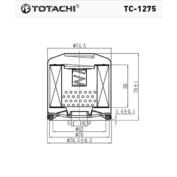 TOTACHI TC-1275 фильтр масляный