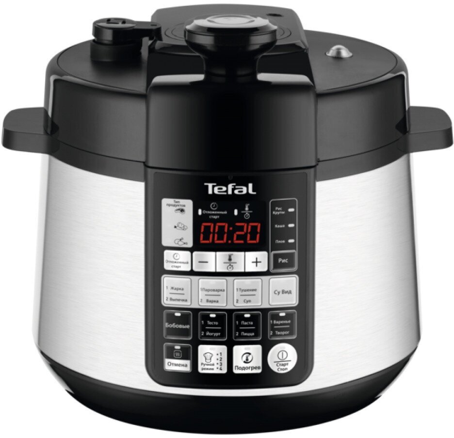 Скороварка/мультиварка Tefal CY621D32, черный/серебристый
