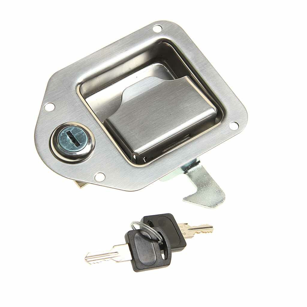 Замок врезной клавишный с боковым зацепом с ключом ПТ, 9032 SS, Производственные технологии