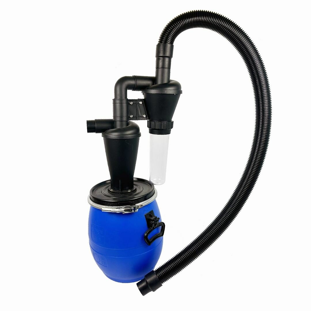 Циклон двойной фильтрацией, Бочка пластиковая 20л, Шланг с фитингами 1,5м
