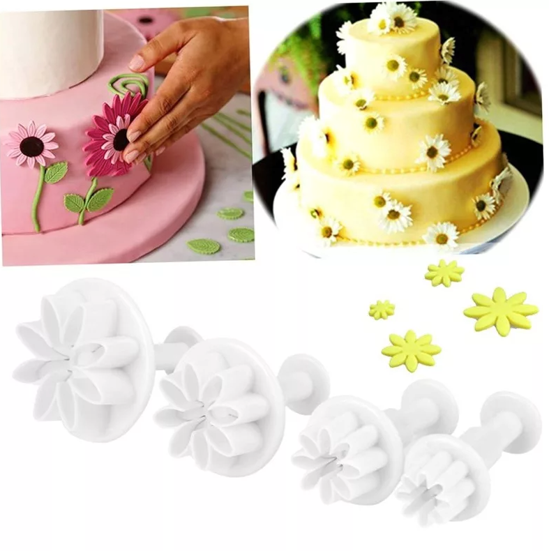 Набор плунжеров 4шт "Ромашка" 3,3/2,4/2,1/2см