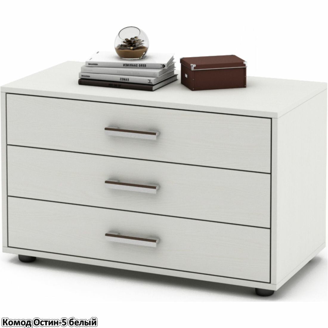 Комод Остин-5 Белый, ЛДСП, МФ Владимир VMF, 80х49х40 см.
