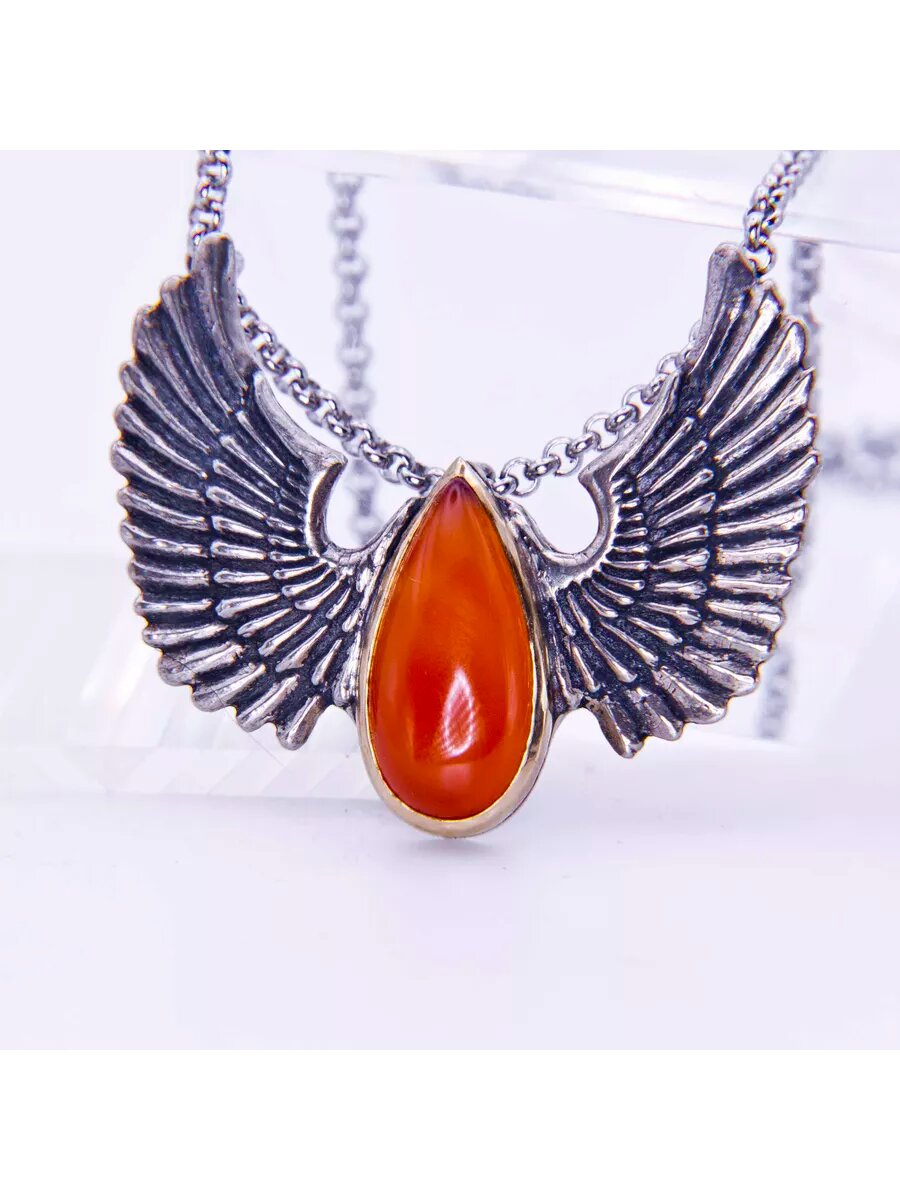 Колье, сердолик