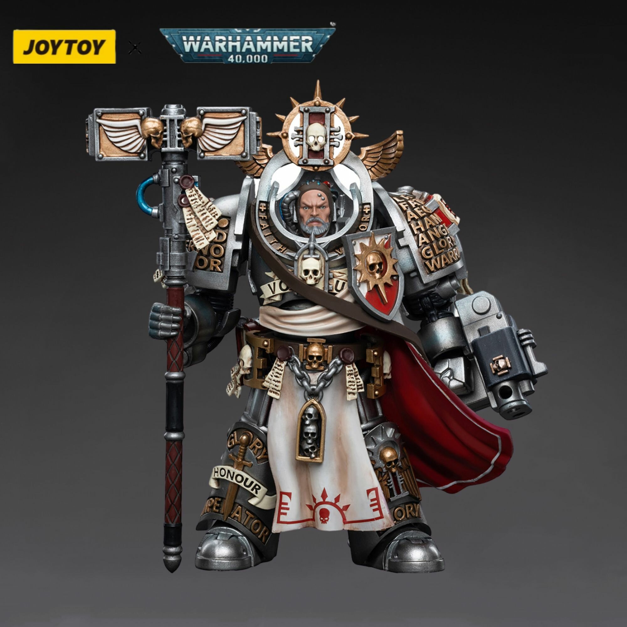 Подвижная фигурка JOYTOY Warhammer 40K Grey KnightsGrand Master Voldus -enj