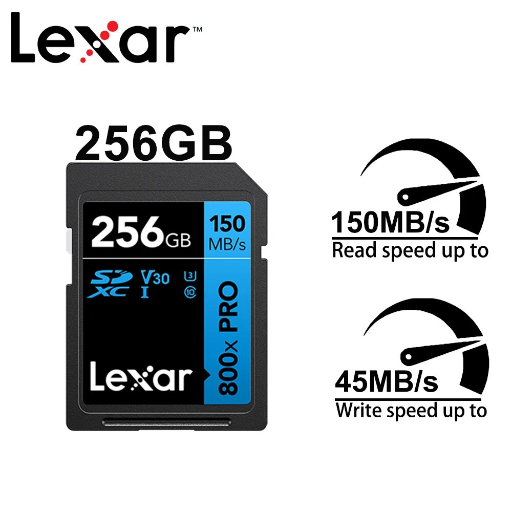 Lexar 800x PRO SDHC/SDXC карта памяти BLUE серия 256/128/64/32 ГБ 256GB