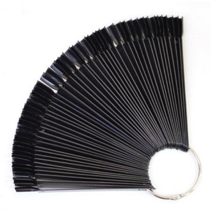 Палитра-веер 3 штуки на кольце 50 оттенков прямоугольная чёрная