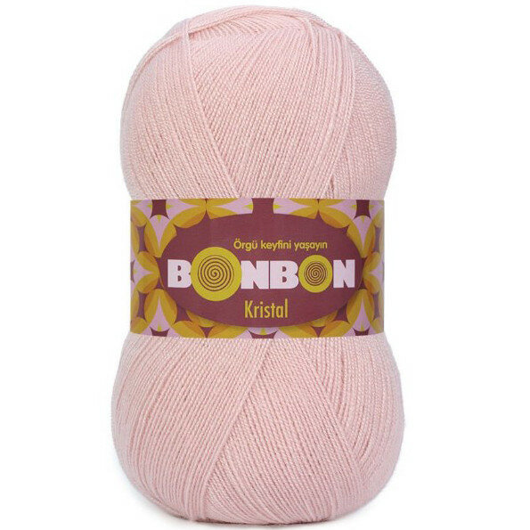 Пряжа Nako BONBON KRISTAL 98418 пудра (5 мотков)