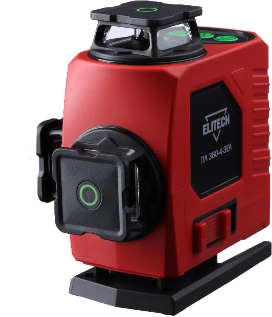 Нивелир лазерный Elitech 360-4-ЗЕЛ зеленый луч, 25 м