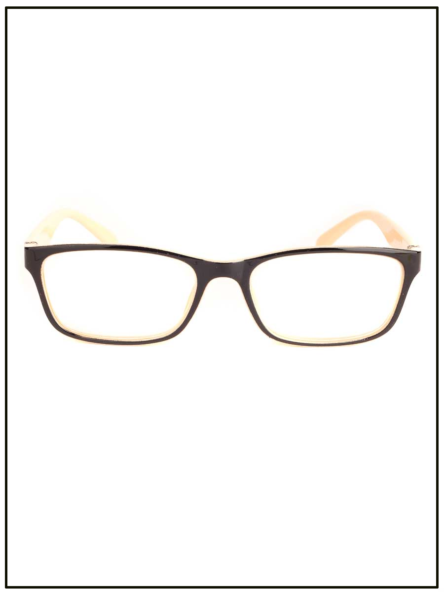 Готовые очки для зрения бежевые с диоптриями -5.00 футляр и салфетка, прямоугольные, РЦ 58-60 пластиковые, женские.