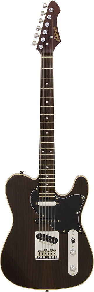 ARIA 615-GH - электрогитара Telecaster, 3 звукоснимателя, Струнодержатель: Wilkinson, черного цвета
