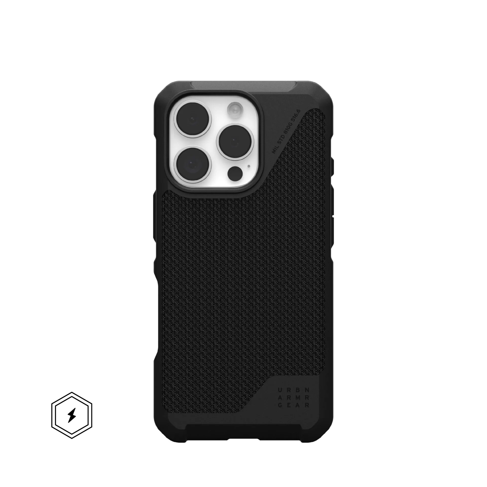 Чехол с поддержкой MAGSAFE Uag Metropolis LT ткань Kevlar для iPhone 16 Pro Max 6.9", цвет черный (Kevlar Black)