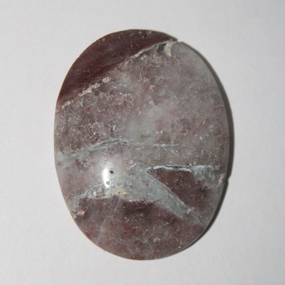 Флюорит кабошон, натуральный камень, 34х25х3 мм, Сибирь, "True Stones"