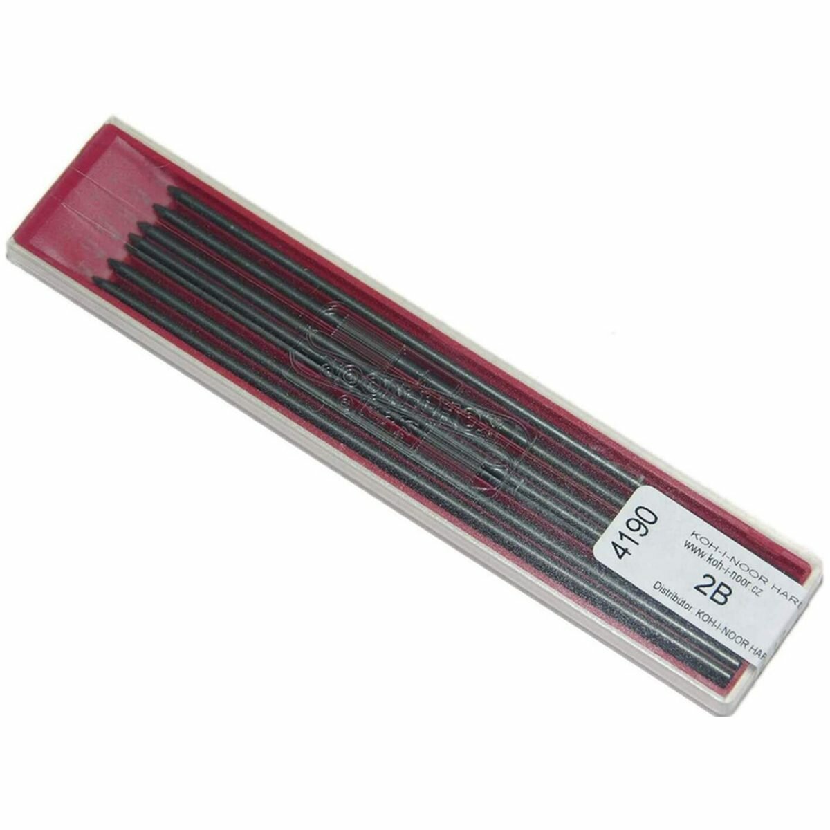 Сменные стержни для цанговых карандашей Koh-I-Noor 4190 (2B, 2мм) 12шт. (419002B013PK), 12 уп.