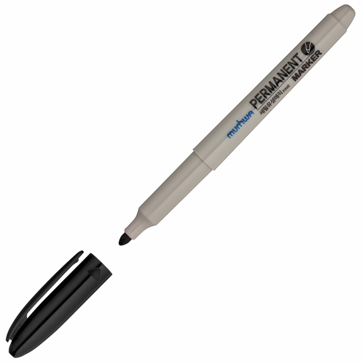 Маркер перманентный MunHwa (1.5мм, круглый наконечник, черный) (FPM-01)