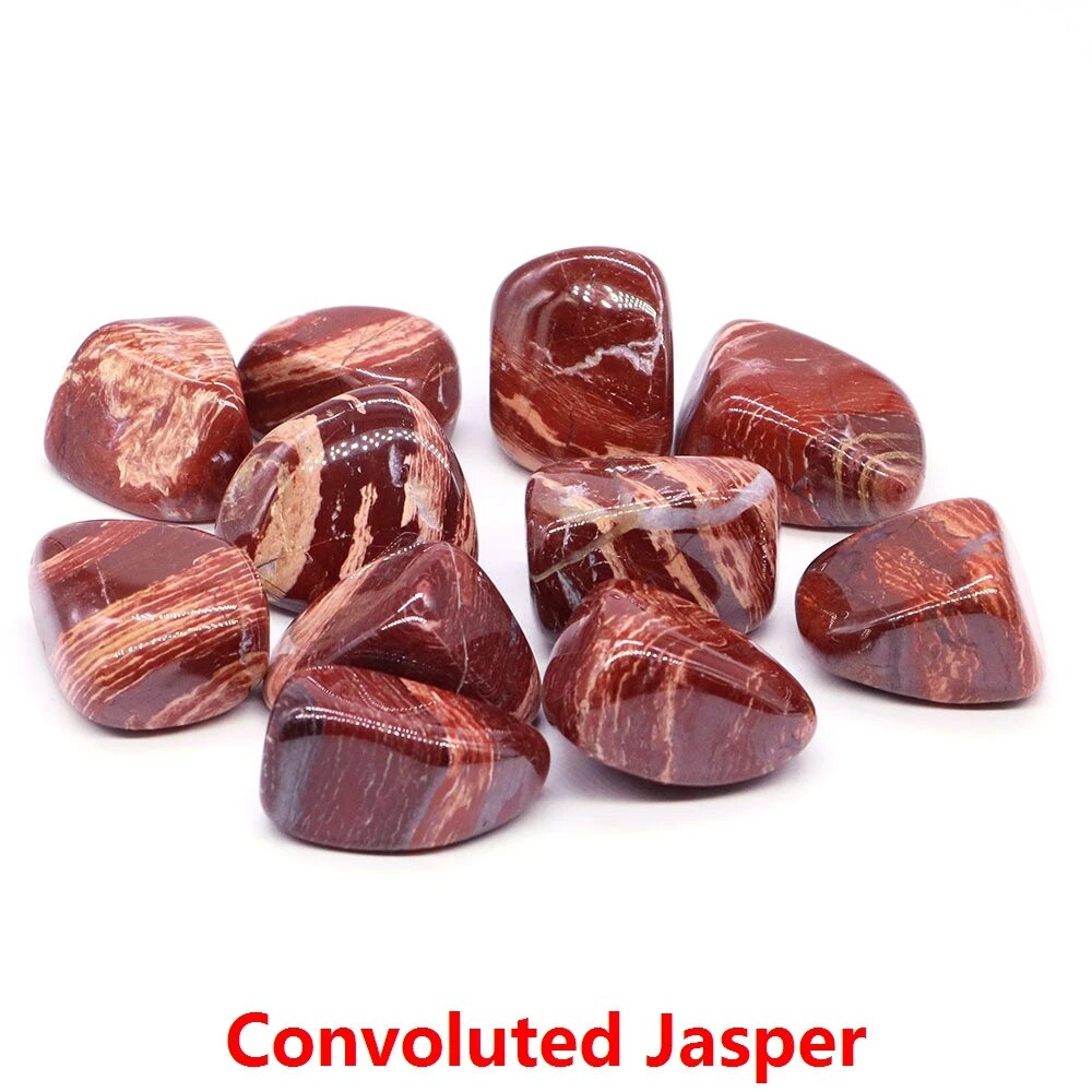 Полированный кристалл реiki из кварца 1pc, Convoluted Jasper