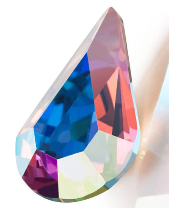 PRECIOSA 435-15-615-ZF33 страз Crystal AB 8×4.8 мм стекло перламутр для вышивки и украшения