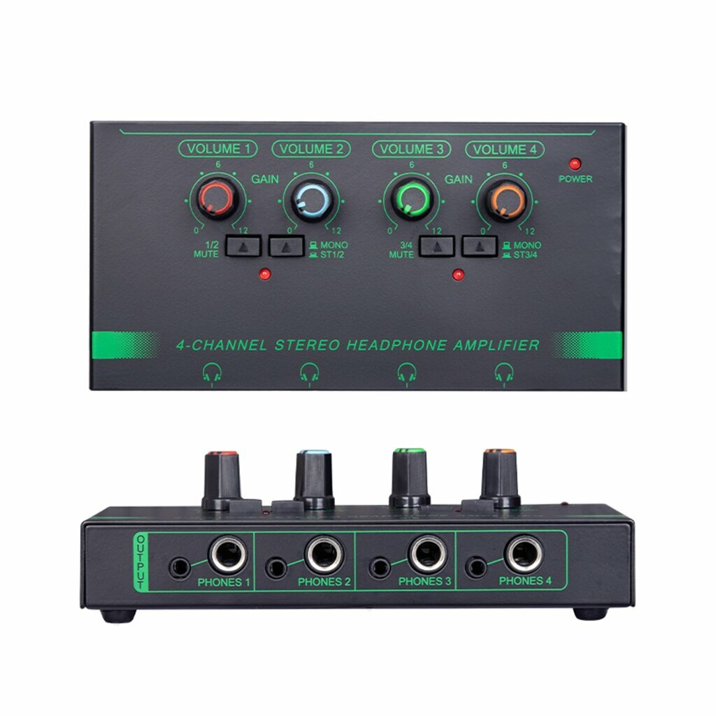 Портативный усилитель для наушников 4/6 каналов стереосиптарец, Mini Splitter Splitter X3.5mm, 4x 6,35 мм