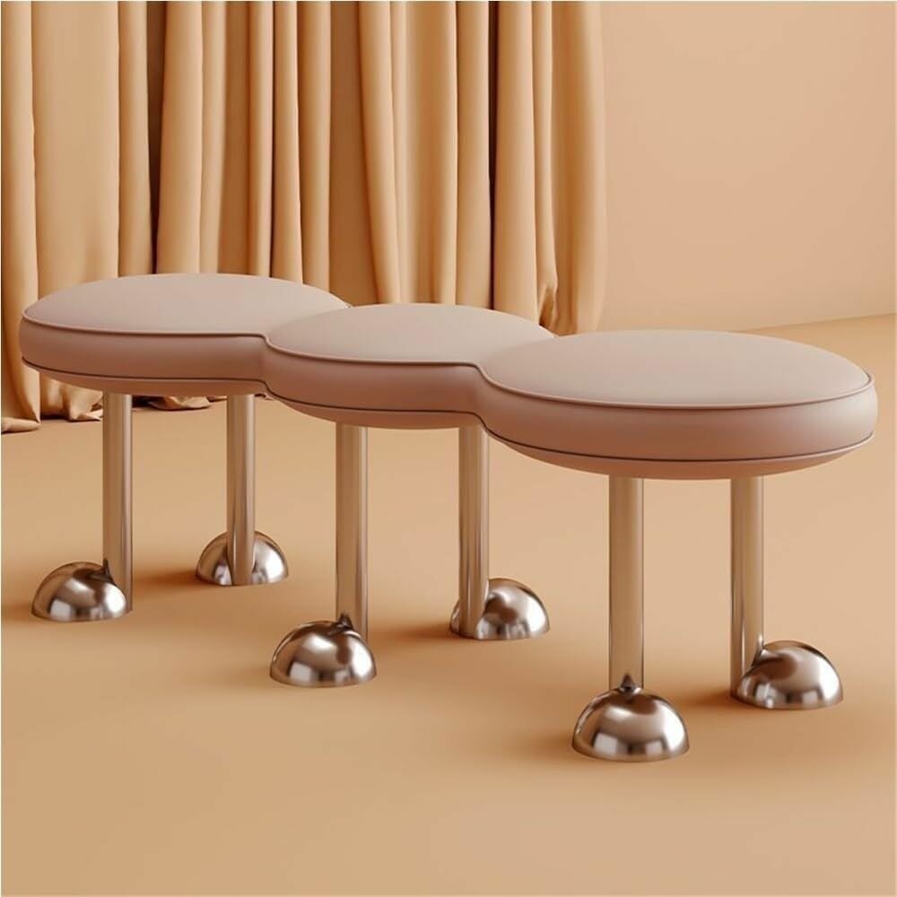 Скамья для ног, мягкая входная скамейка, табурет для пеленания обуви с металлическими ножками