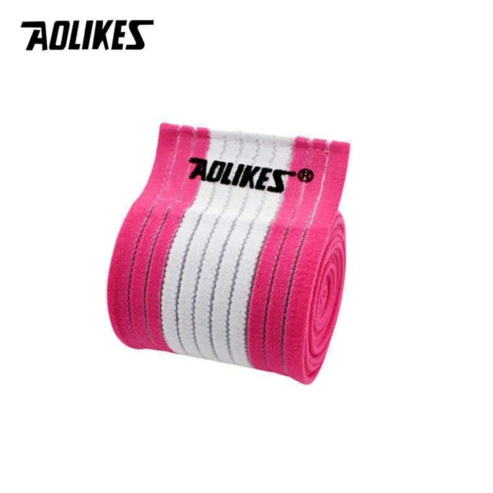 AOLIKES Эластичный Компрессионный Бандаж 40-180 см Розовый, 180cm Leg bands, White pink