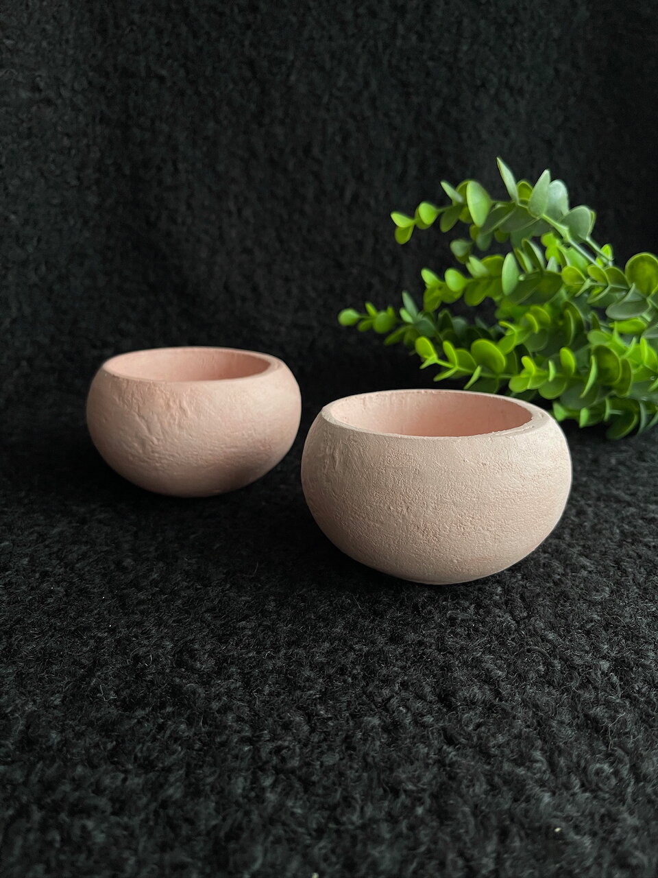 Набор кашпо "ANTIQUE" розовый 2 шт. / GREEN HALL / кашпо для суккулентов / кашпо из гипса