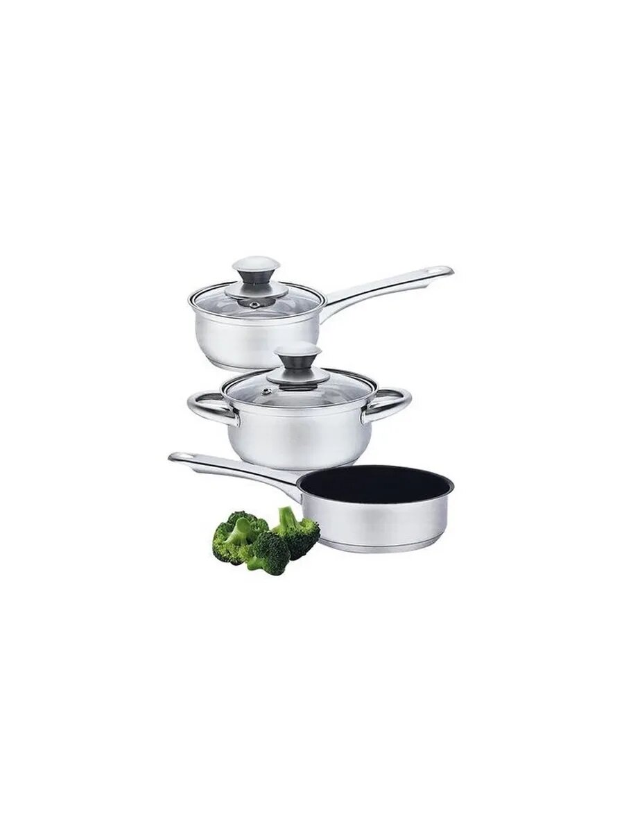 Набор посуды Attribute Lily Кастрюля 0,8л/Ковш 0,5л/Сковоро